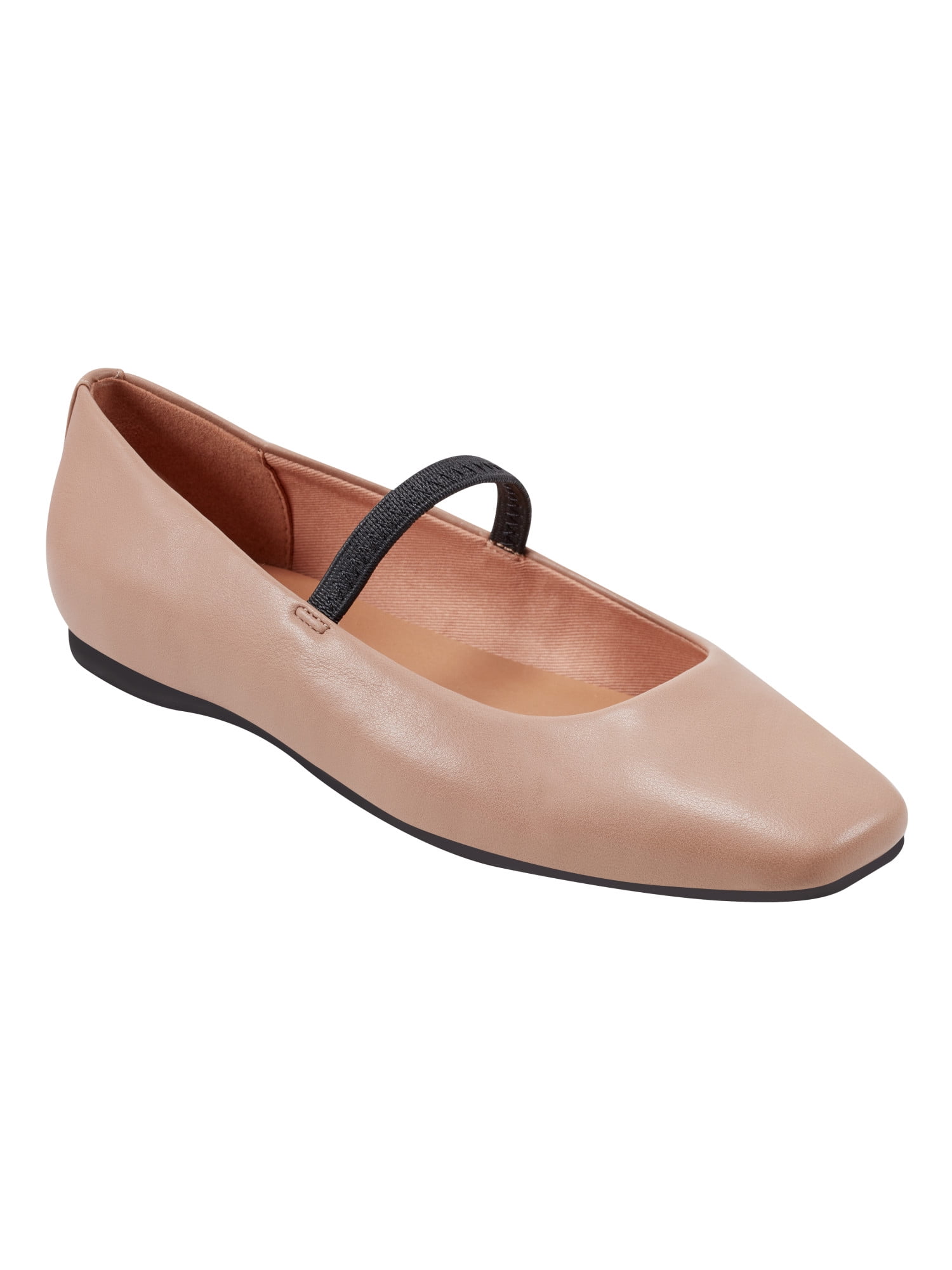 Indigo Rd. Women's Square Toe Ballet Flat with Elastic Mary Jane Strap ...