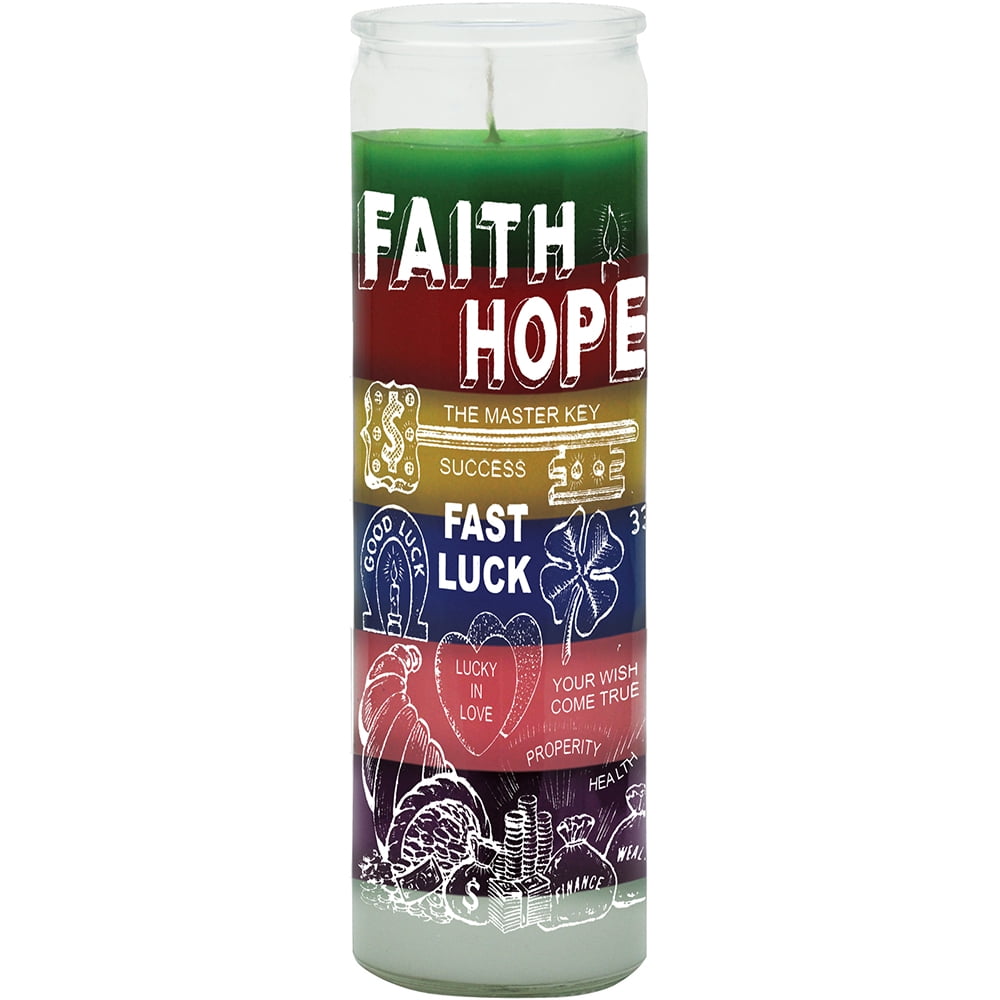 Indio 7 Day Glass Candle Faith & Hope 7 Colors - Walmart.com