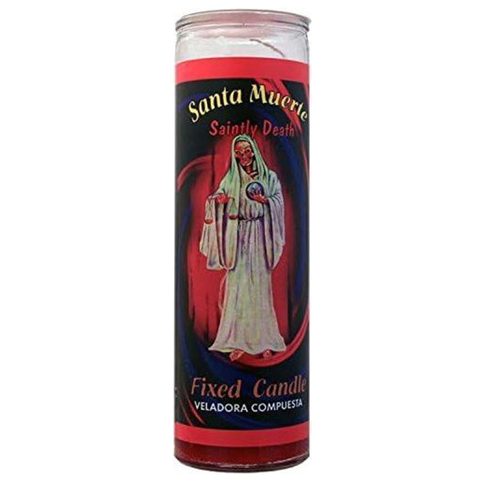 Indio 7DAY Candle-VM SAINTLY Death RED:Saintly Death (holy Death) Red ...