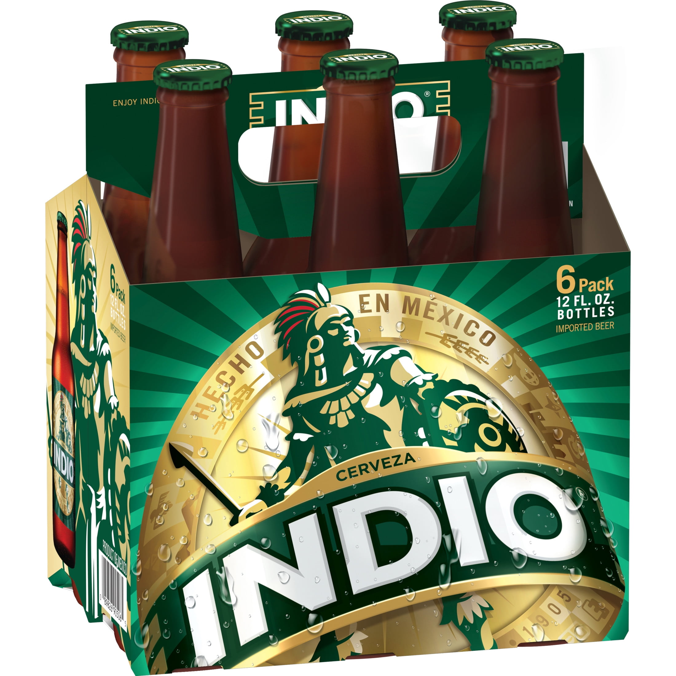 Indio Mexican Lager Import Beer, 6 pack, 12 fl oz Bottles, 4.1% ABV ...
