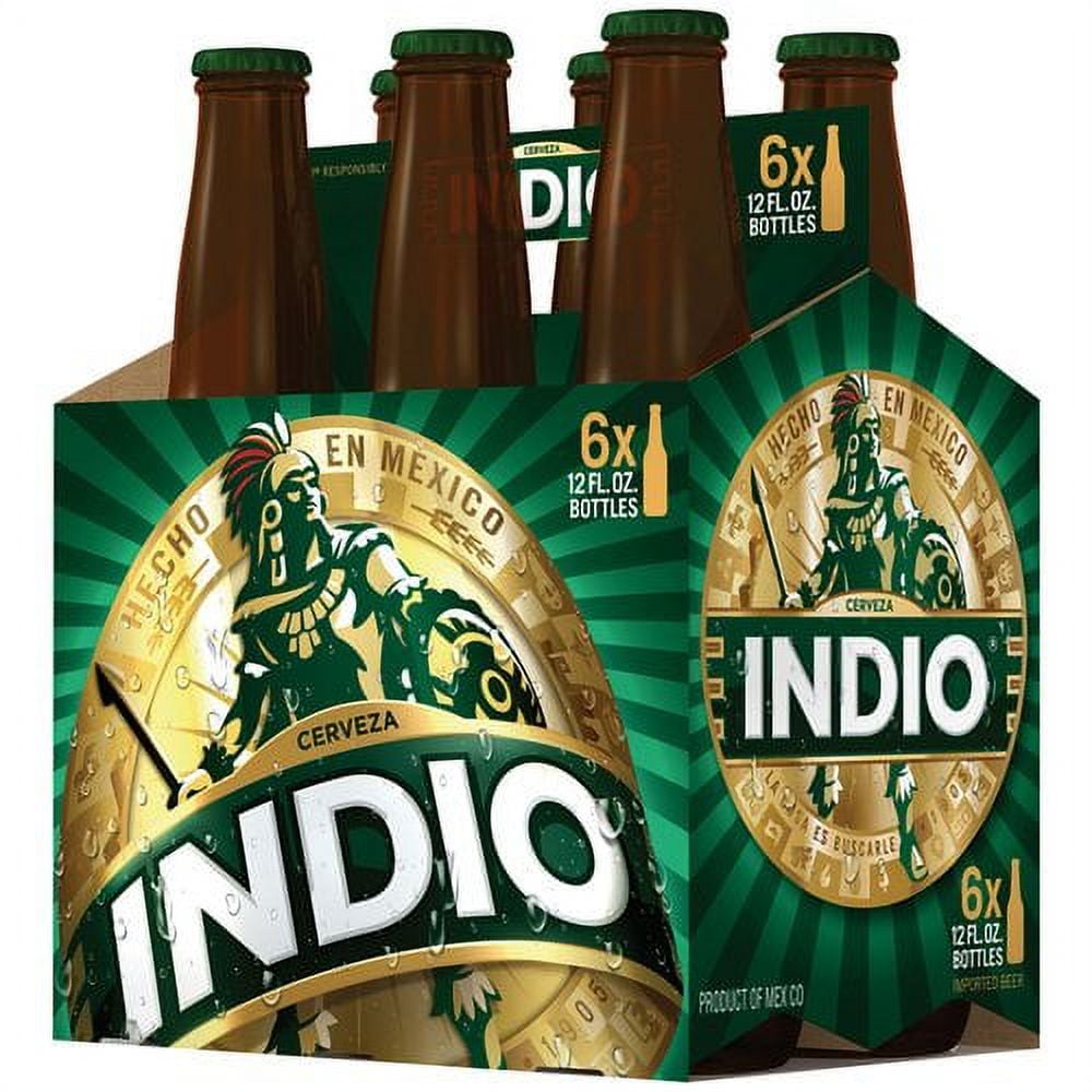 Indio Mexican Lager Beer, 6 Pack, 12 fl oz Bottles - Walmart.com