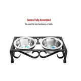 Indipets 90041 1 Pint Raised Wrought Iron Elevated Feeder, Black ...