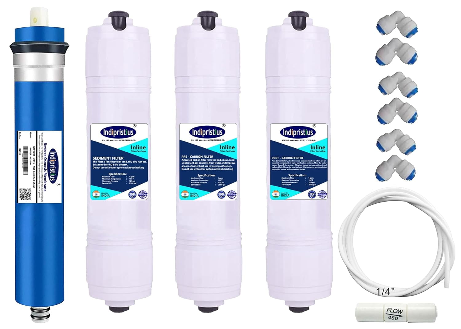 Indipristius RO Service kit Membrane Filter for All Type of Water ...