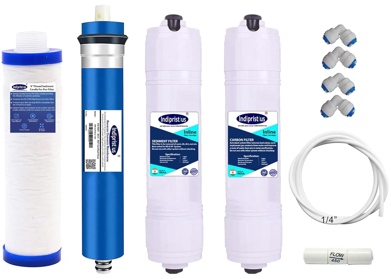 Indipristius RO Service kit Membrane Filter for All Type of Water ...