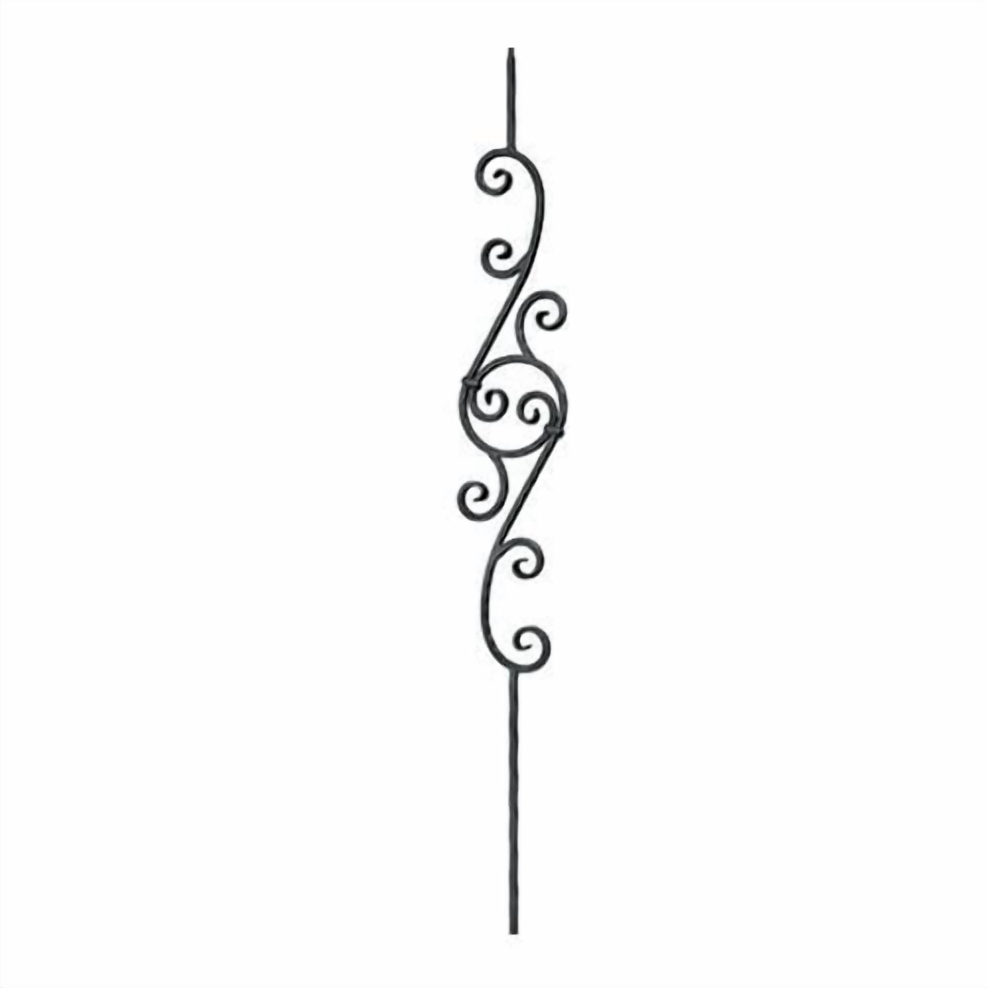 Indital PC26-1-0004 Powder Coated Wrought Iron Baluster for Stairs and ...