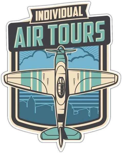 Individual Air Tours Airplane Car Window Stickerphone Decal Water ...