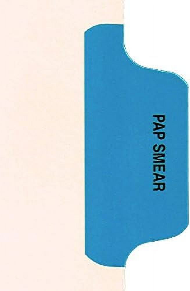 Individual Chart Divider Packs, Pap Smear (Med Blue), Side Tab 1/8th ...