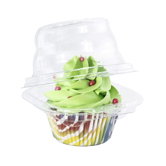 Individual Cupcake Containers (Pack of 50)- Single Compartment Clear ...