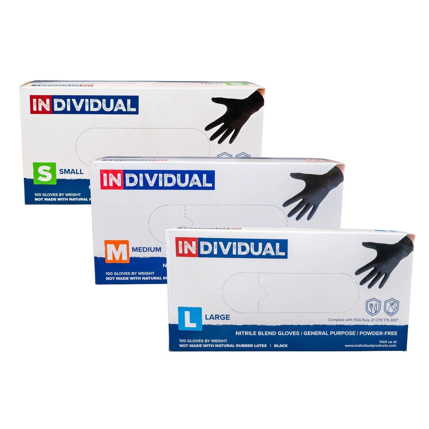 Individual Gloves Nitrile Blend Disposable Gloves - Walmart.com