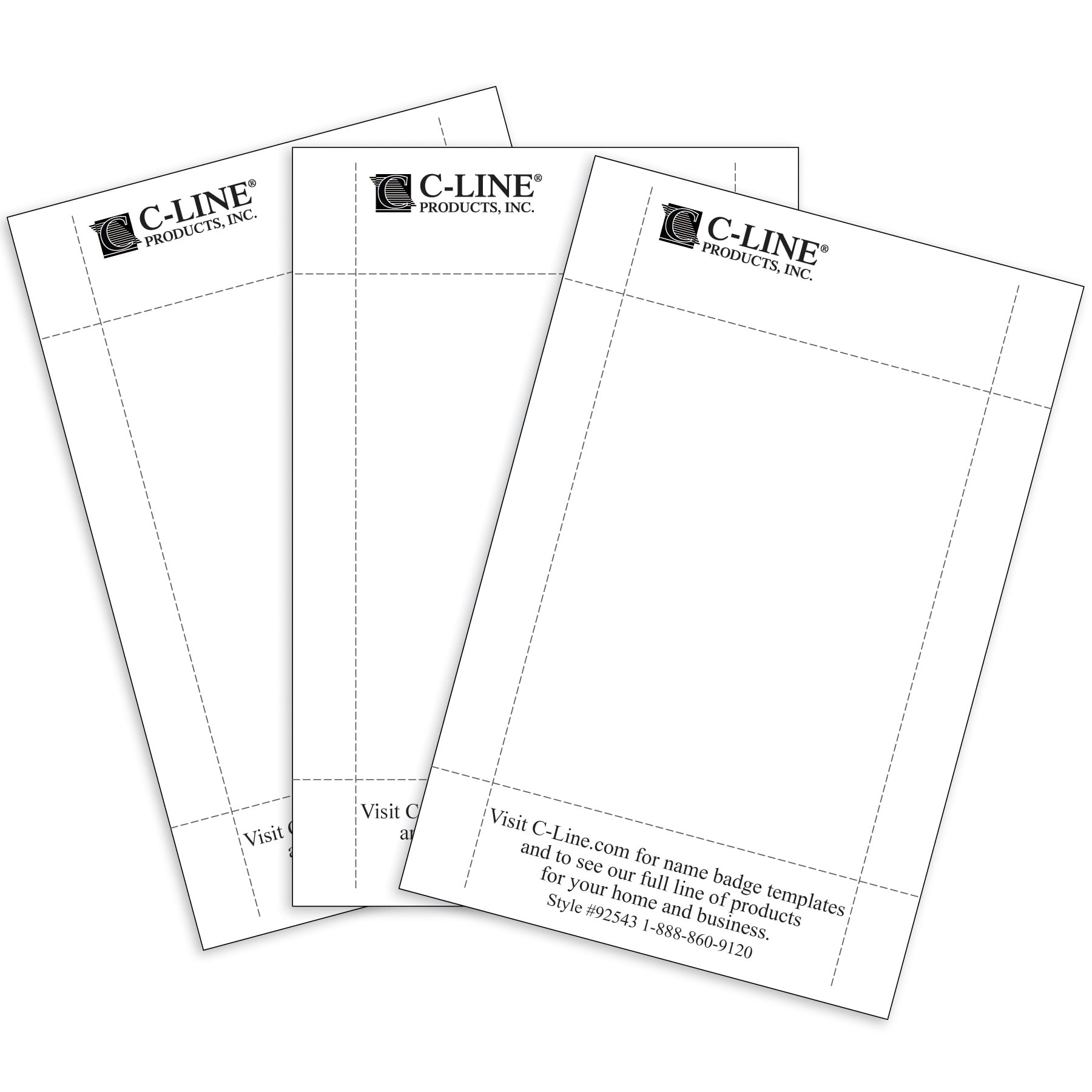 Individual Inkjet Printer Name Badge Inserts, 4 x 3 on 4 x 6 sheet, 100 ...