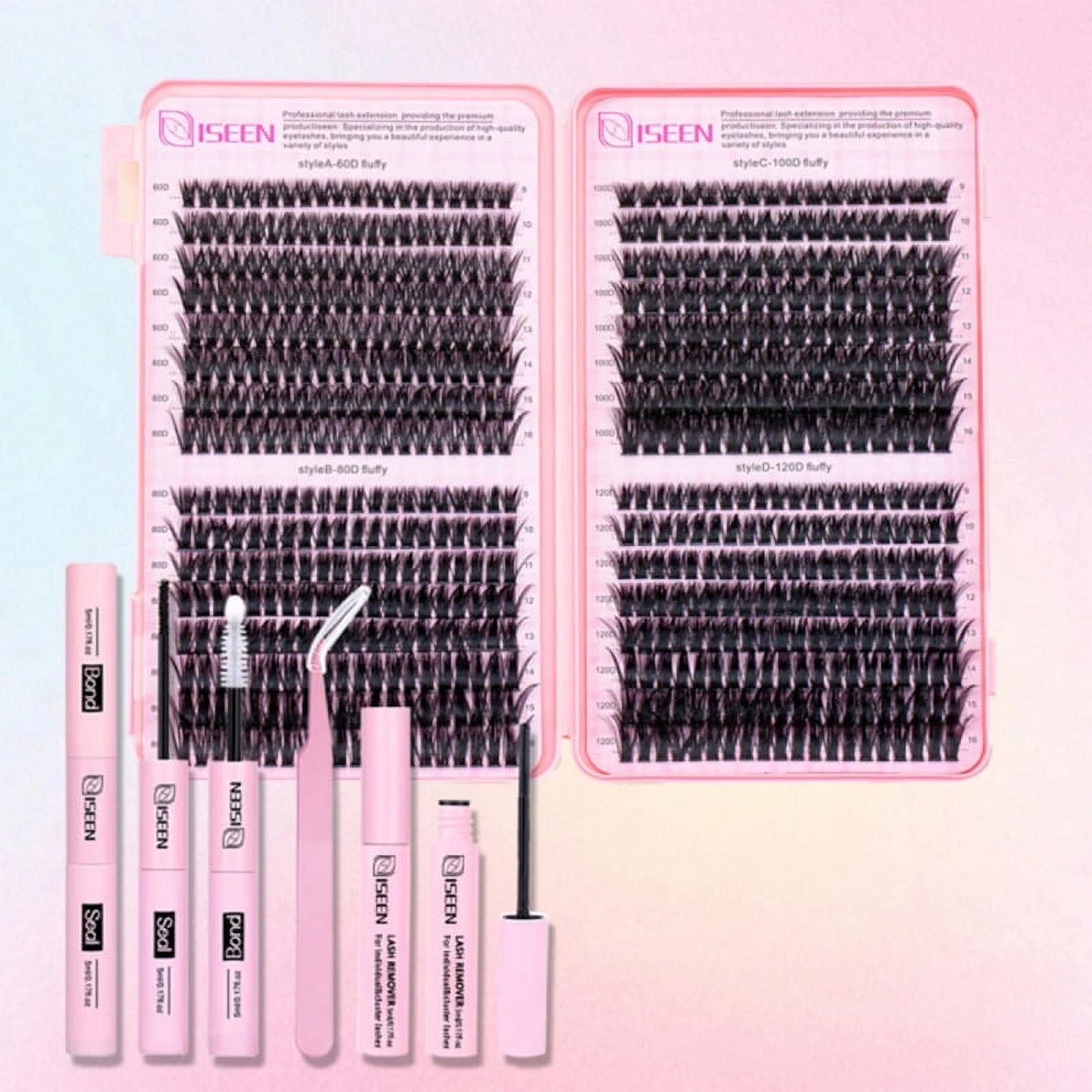 Individual Lashes Cluster C Curl Mix Lash Clusters 3D Wispy DIY Eyelash ...