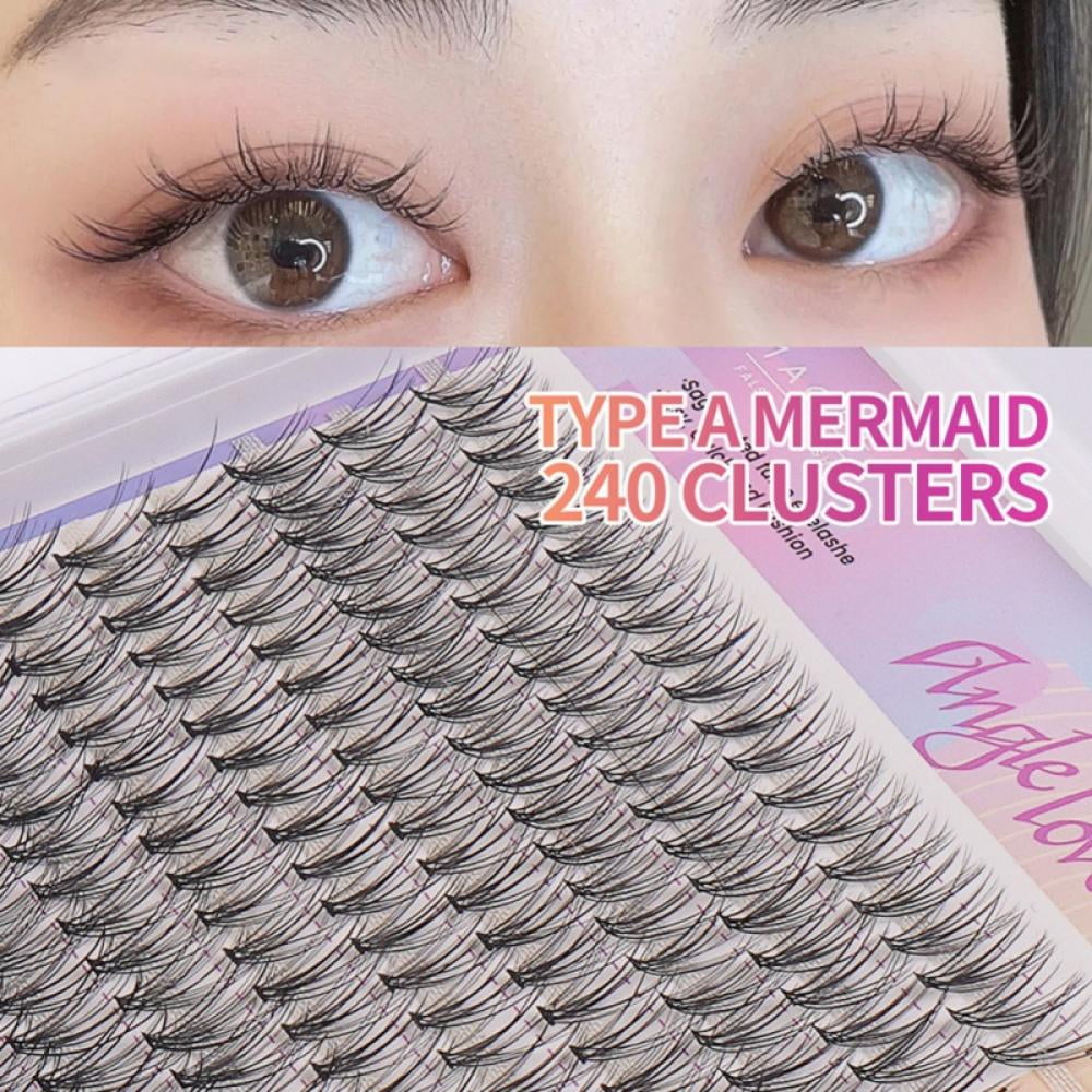 Individual Lashes Clusters 240 Pcs Cluster Eyelash Extensions Bottom ...