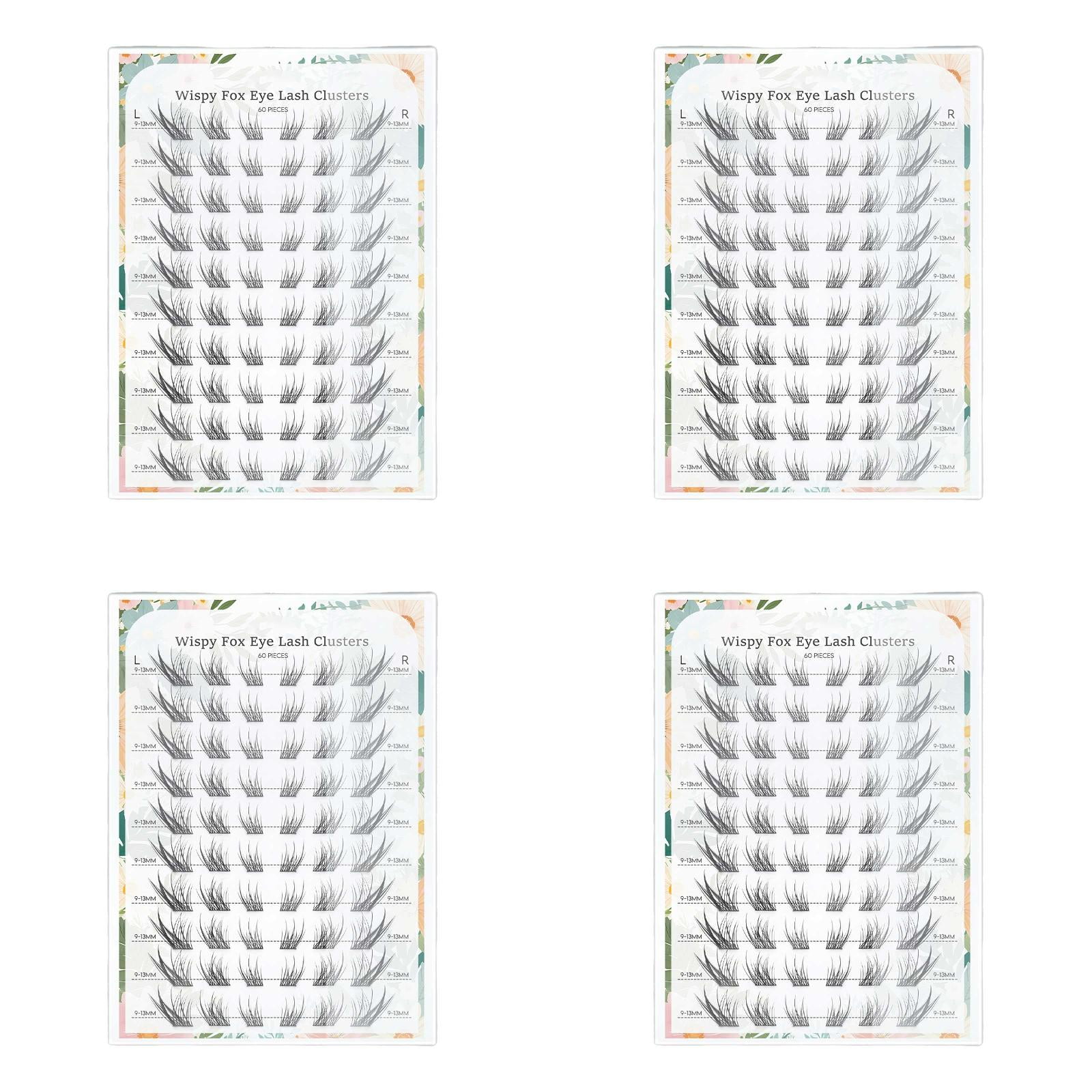 Individual Lashes Eye Lash Clusters Wispy Natural Lash Clusters DIY ...