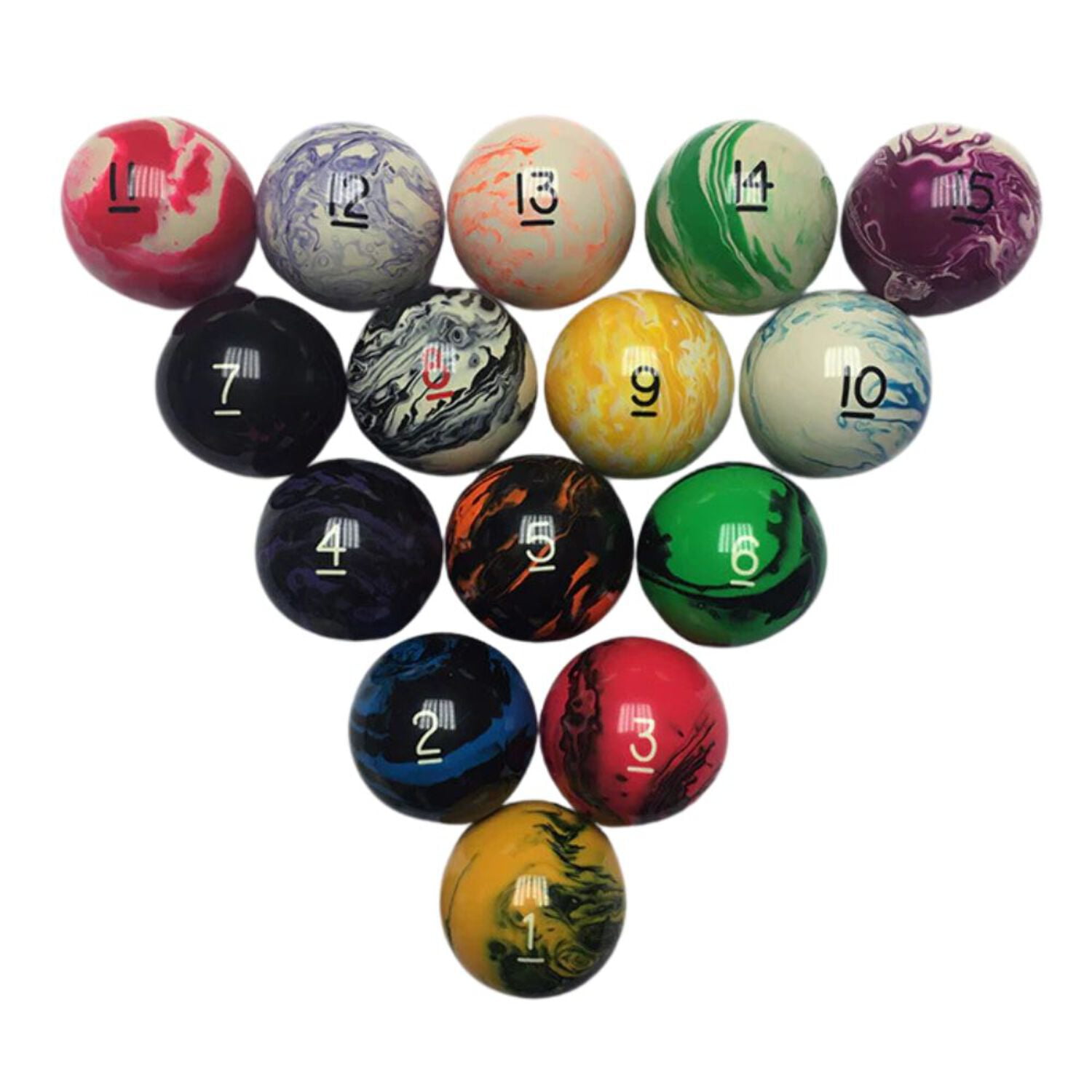 Individual Marbleized Glo-Regulation Billiards Ball - Walmart.com