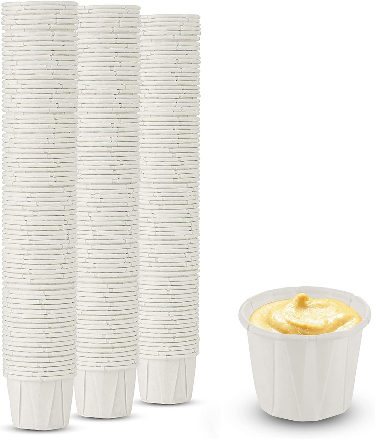 Individual Paper Portion Cups 1/2 oz. - Disposable Souffle Cups (Pack ...