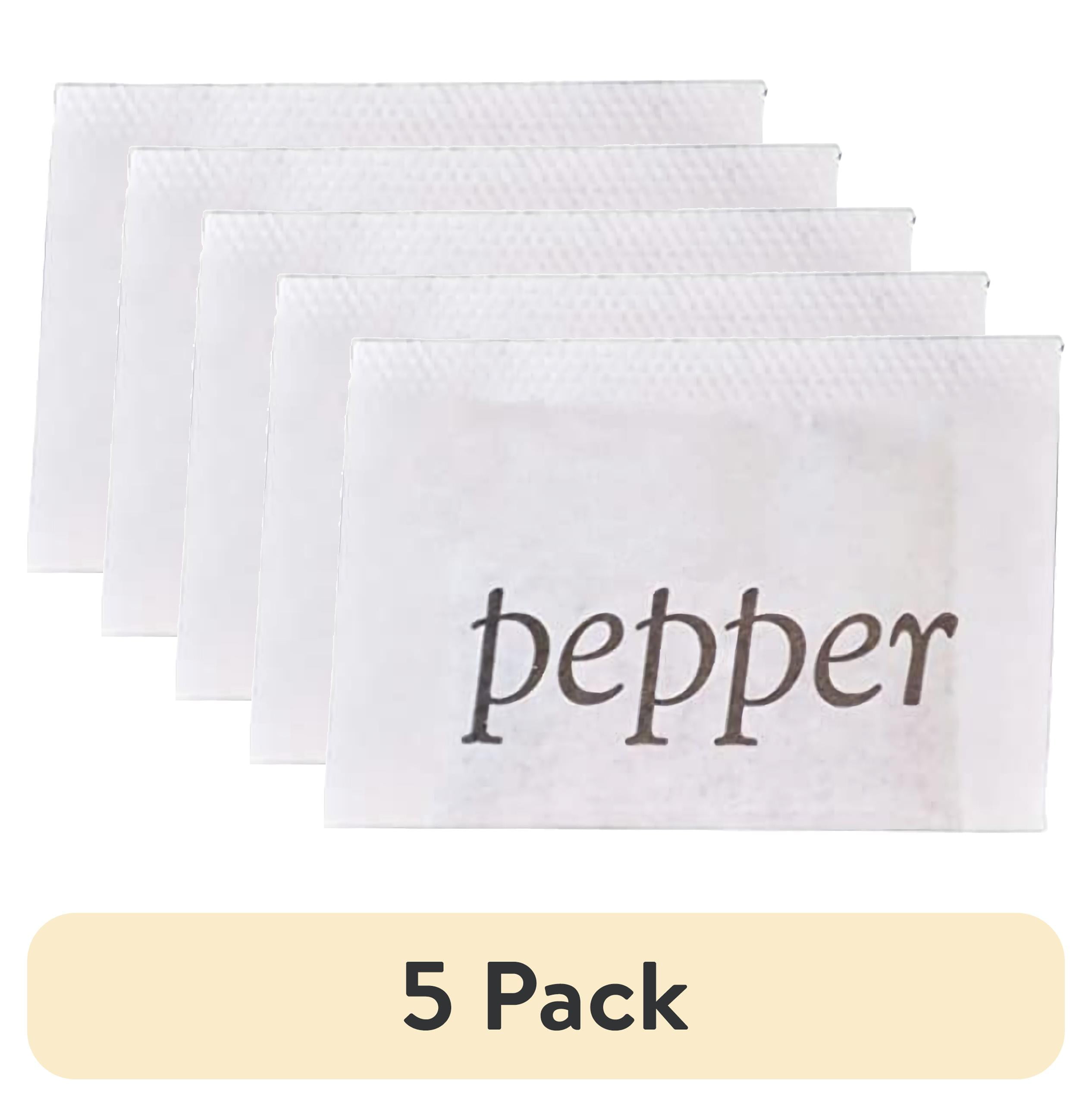 (5 pack) Individual Pepper Packets by Salty Ernie, Ground Pepper, 0.1 ...
