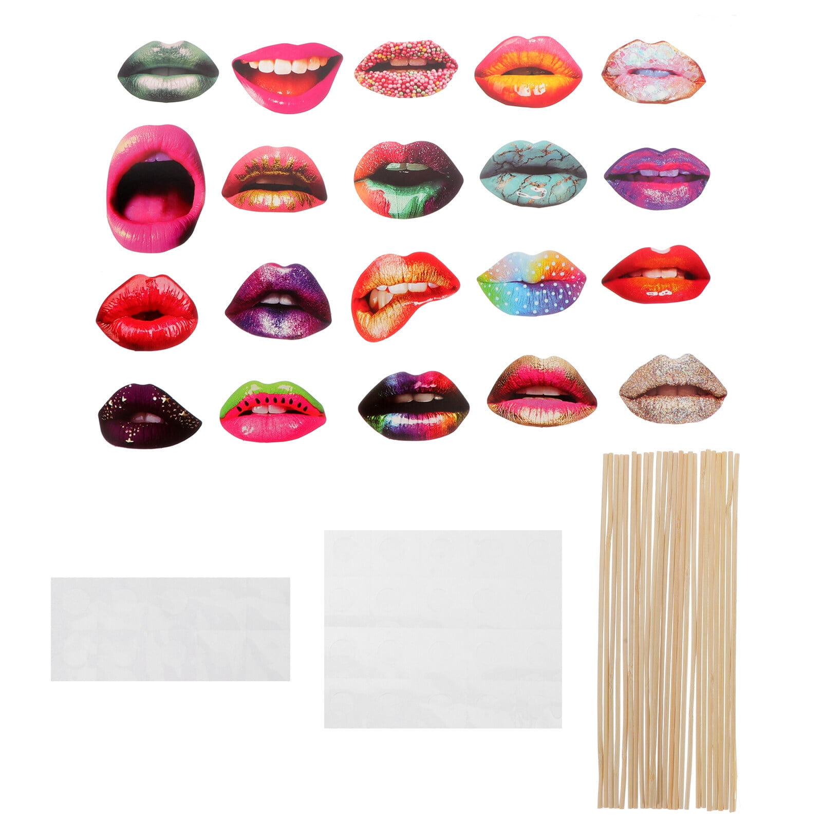 Individual Photo Props Personality Mouth Selfie Lips for Party DIY Kit ...