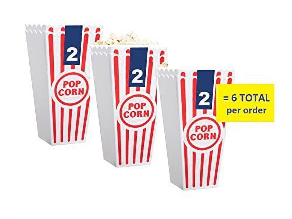 Individual Popcorn Tubs for Movie Nights, Set of 6 - Walmart.com