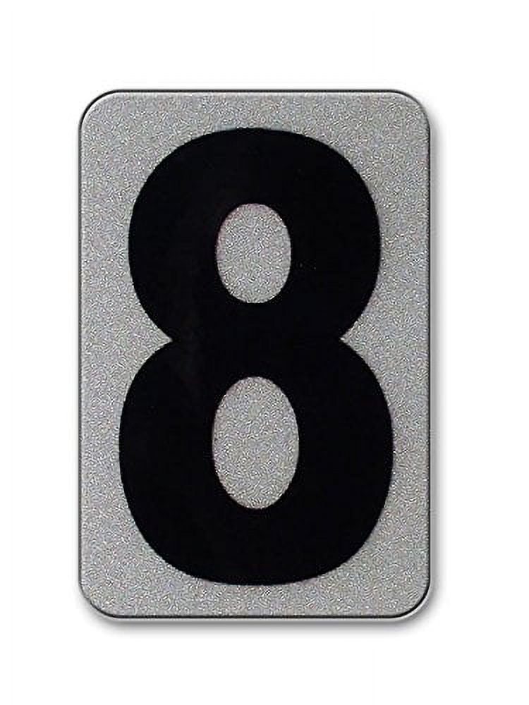 Individual Reflective Aluminum Numbers/Letters, Sticks to Concrete ...