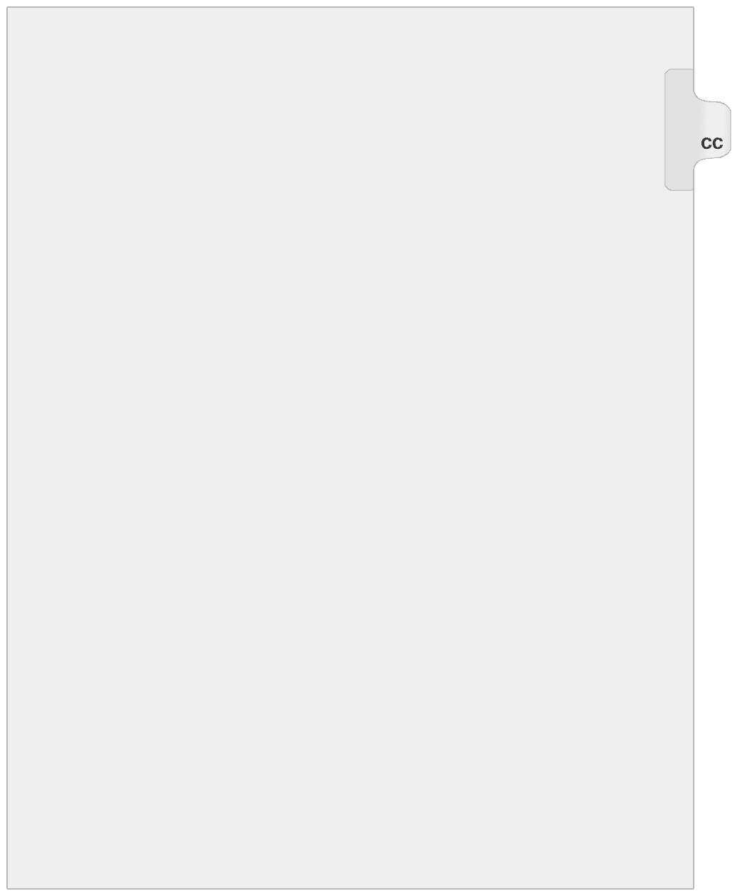 Individual Side Tabs Double Letters - Side Tab CC (Pack of 25 ...