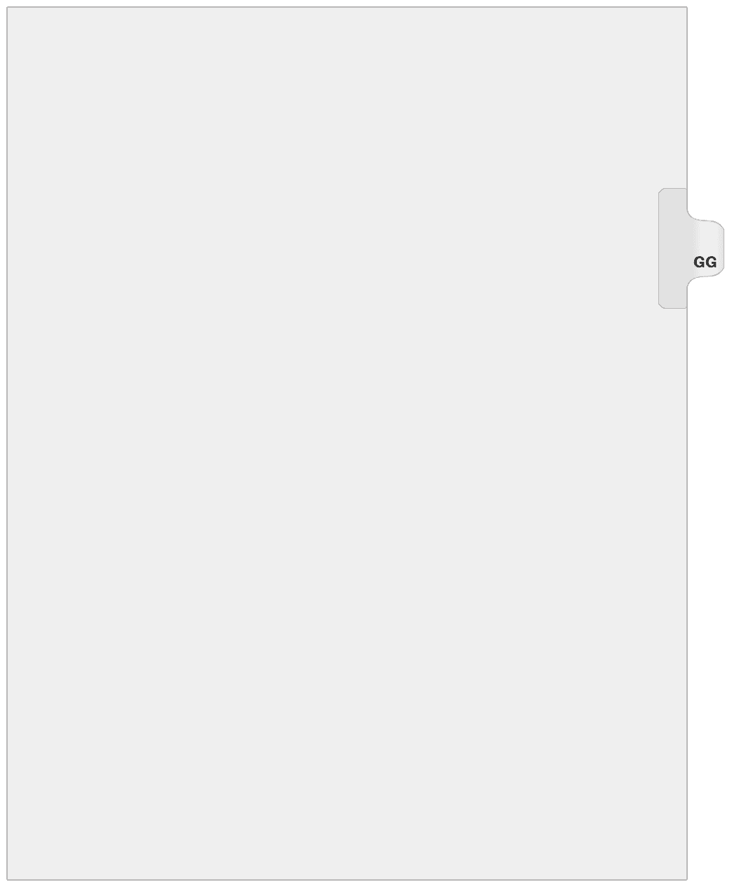 Individual Side Tabs Double Letters - Side Tab GG (Pack of 25 ...