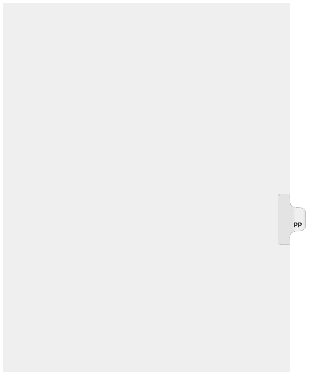 Individual Side Tabs Double Letters - Side Tab PP (Pack of 25 ...