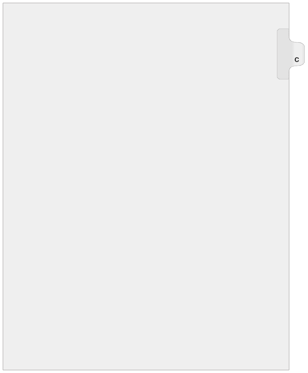 Individual Side Tabs Single Letters - Side Tab C (Pack of 25) - Walmart.com