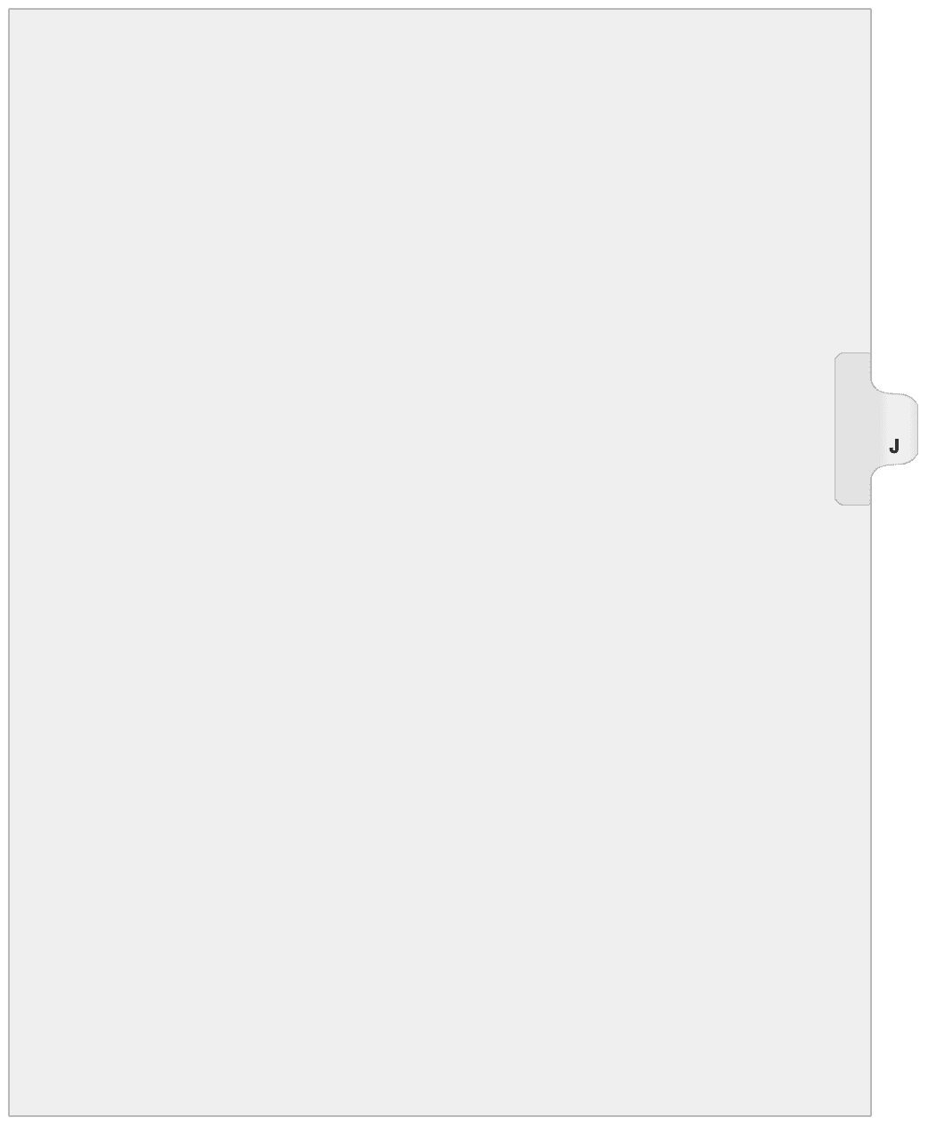 Individual Side Tabs Single Letters - Side Tab J (Pack of 25) - Walmart.com