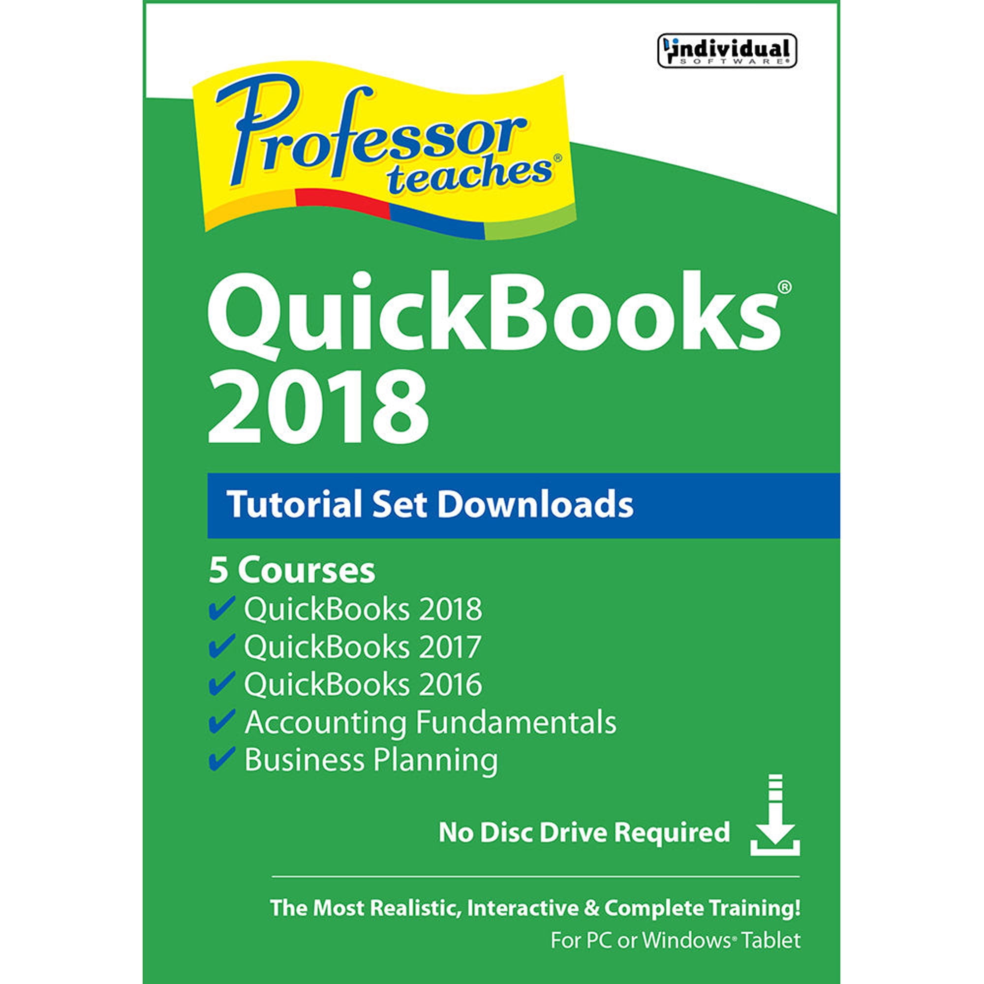 Individual Software Inc. PDB-Q18 PT QuickBooks 2018 Tutorial Set ESD ...