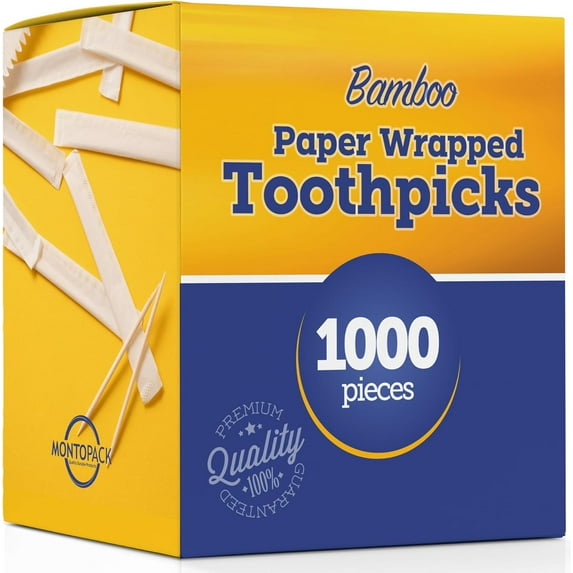 Individually Paper Wrapped Toothpicks | Eco-Friendly Bulk Pack of 1000 ...