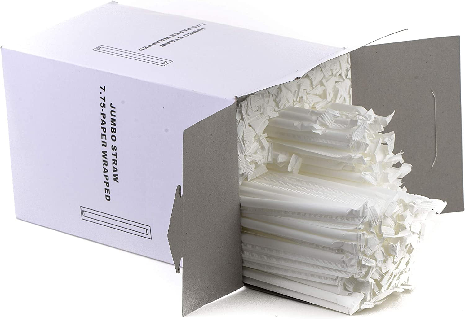 EcoQuality 1000 Pack Individually Wrapped Clear Plastic Straws - BPA ...