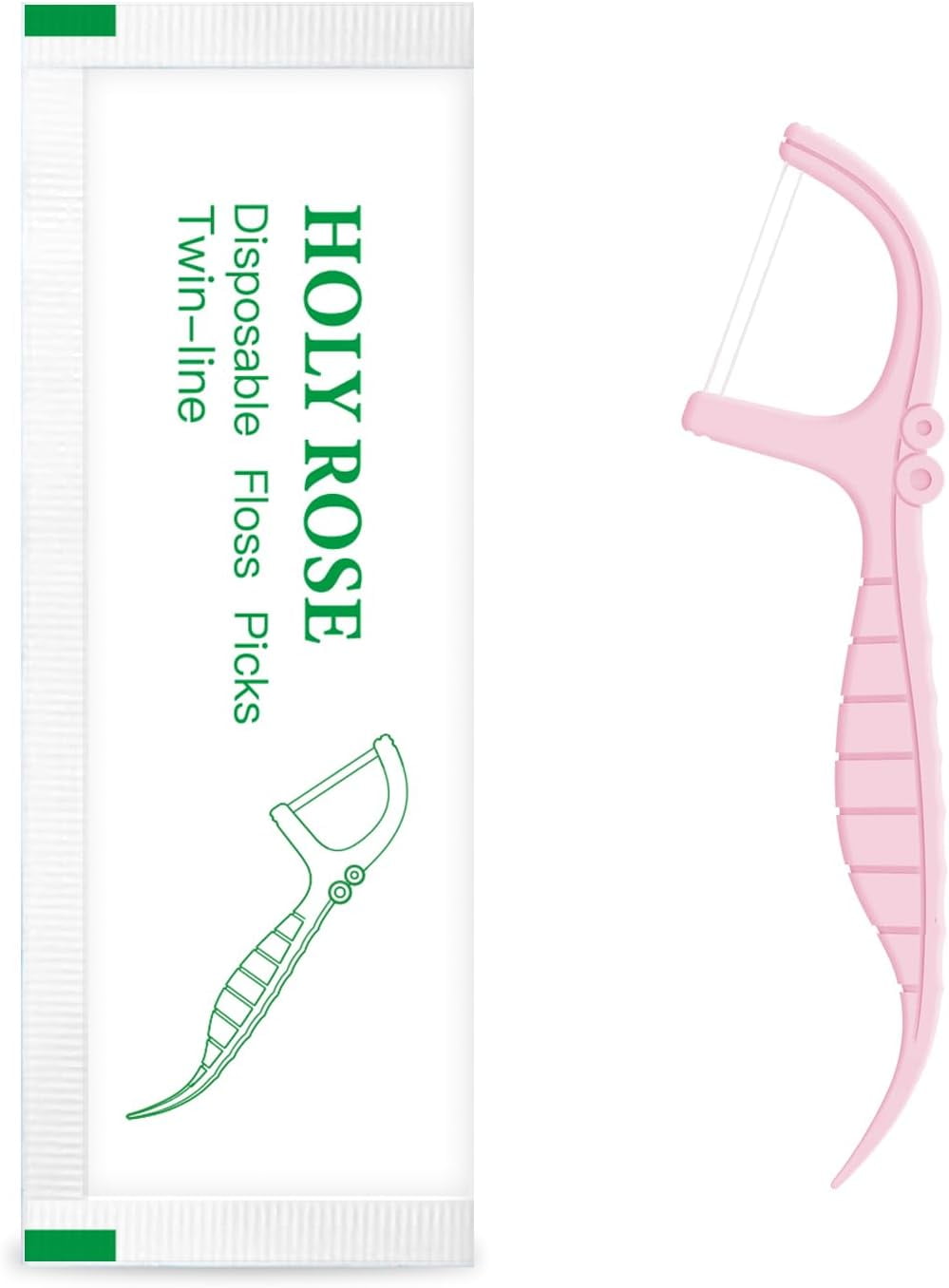 Individually Wrapped Dental Flossers, Double Line Floss Picks 100 Count ...