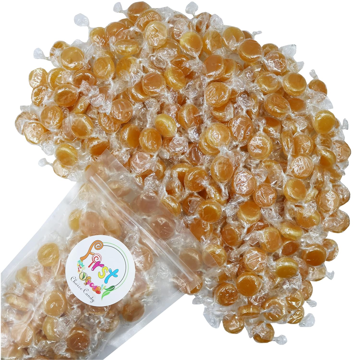 Individually Wrapped Hard Candy Disc Buttons (Butterscotch, 2 Pound ...