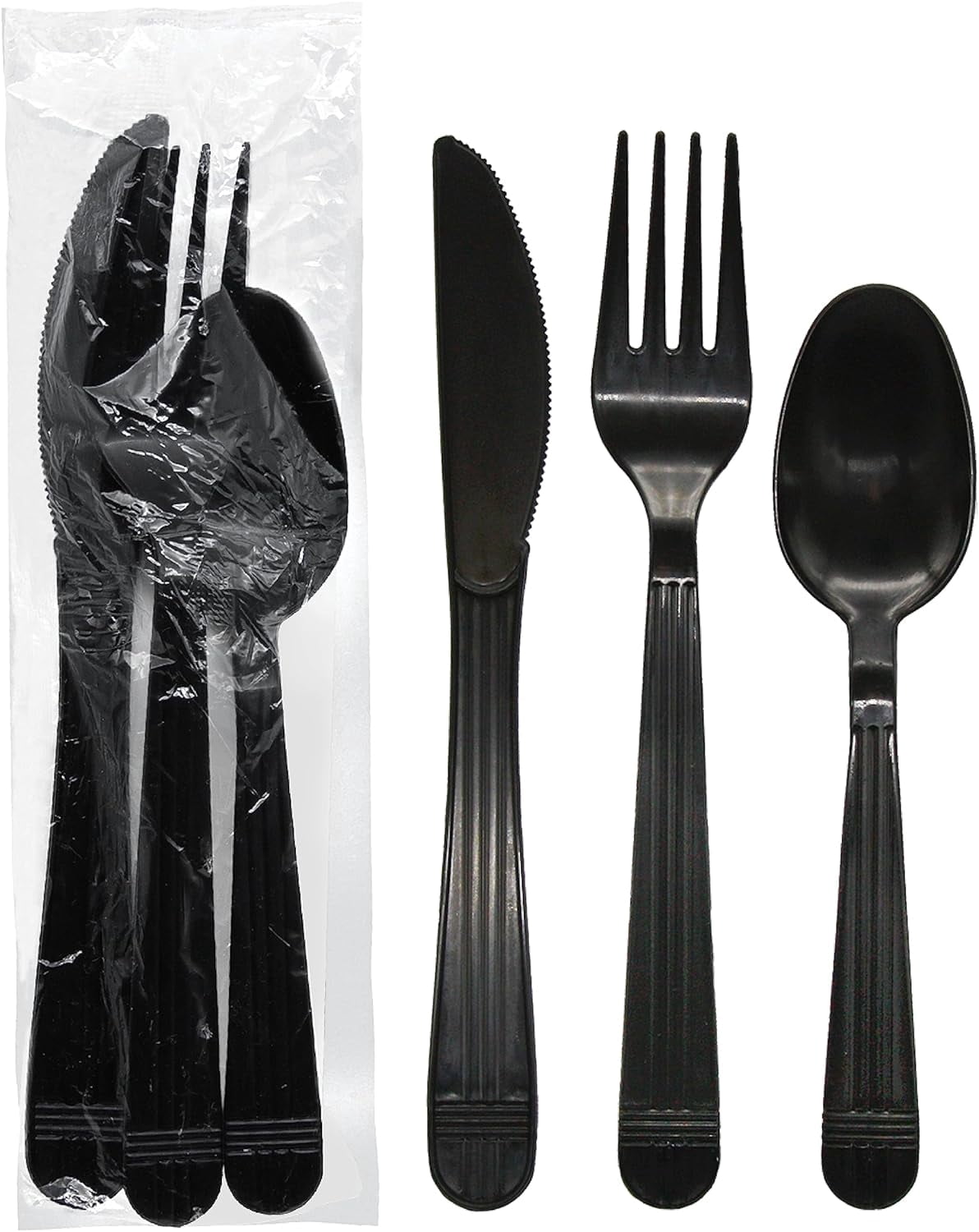 Individually Wrapped Heavy Duty Plastic Utensil Kits, 50 Sets for Party ...