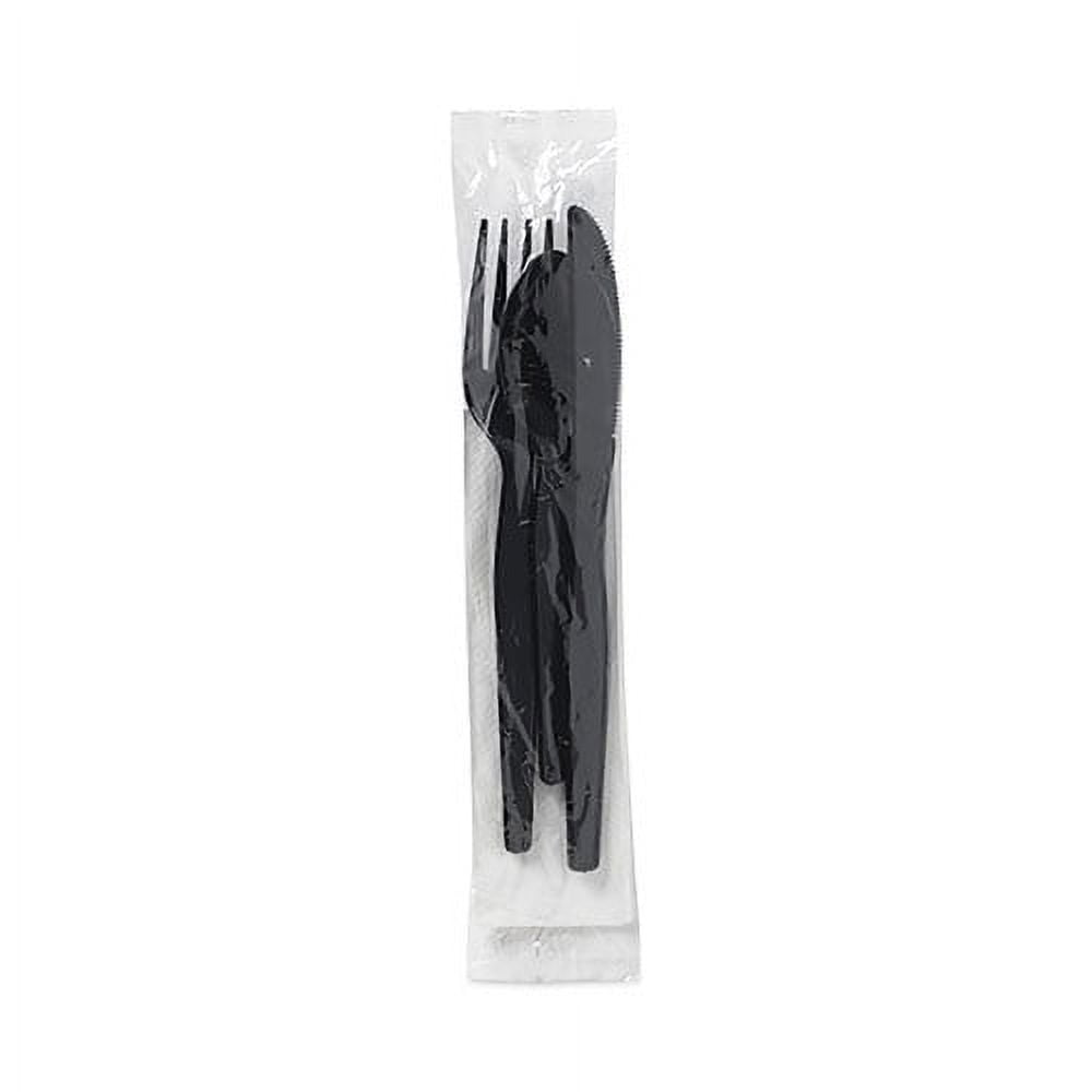 Individually Wrapped Heavyweight Cutlery Set, Fork/Knife/Spoon/Napkin ...