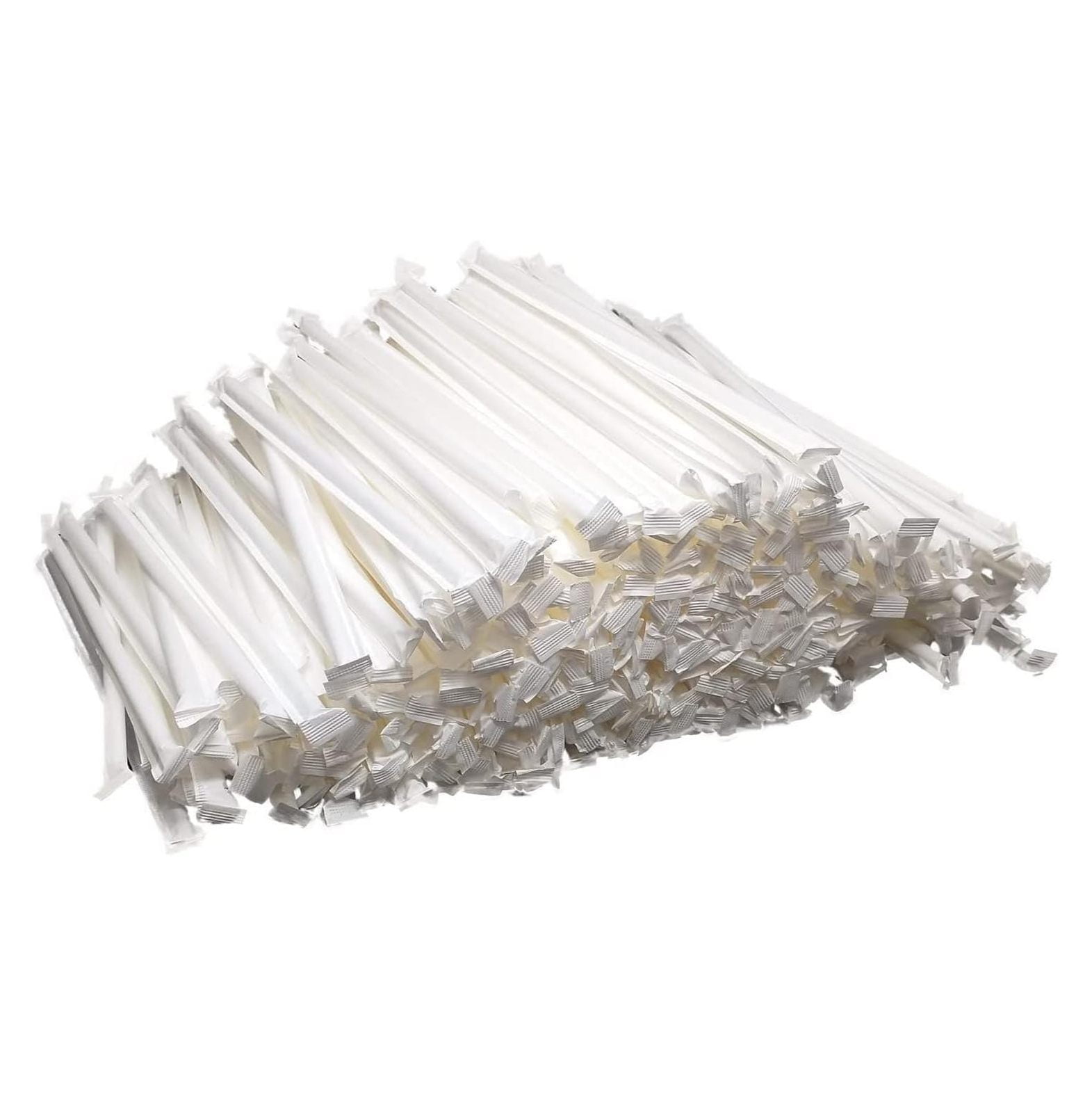 Individually Wrapped Plastic Drinking Straws [Pack of 6400] Disposable ...