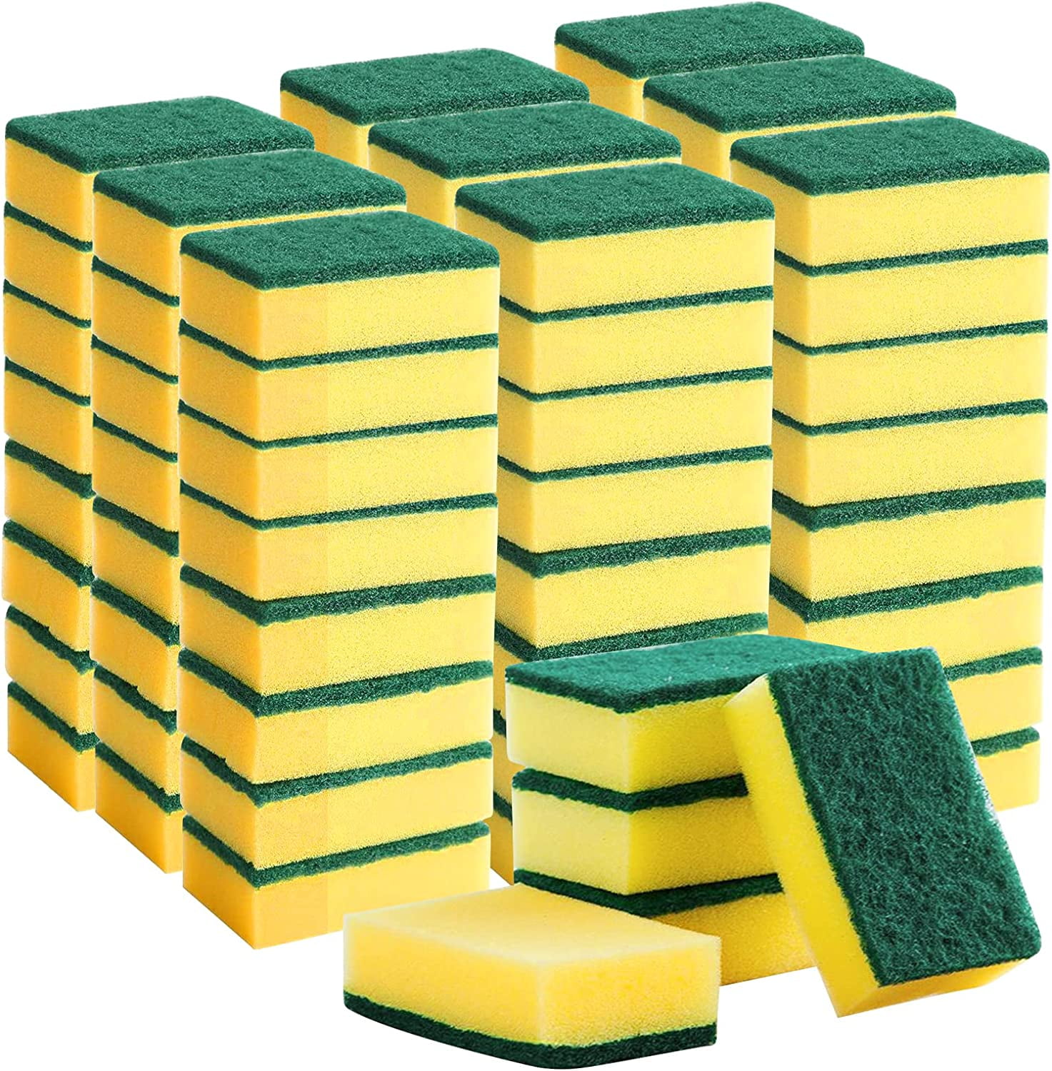 Individually Wrapped Sponges, Kitchen Dishwashing Sponge Bulk, Non ...