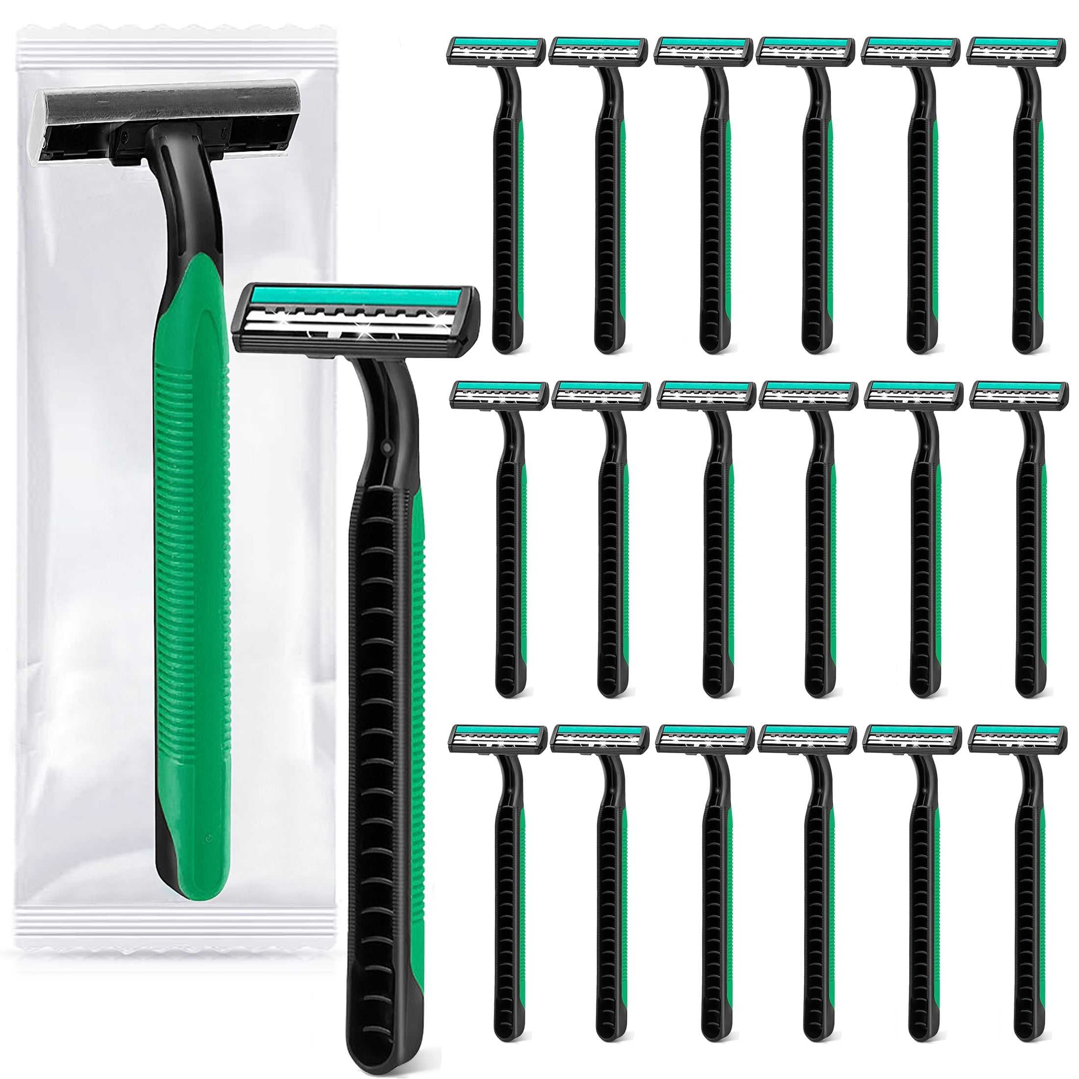 Individually Wrapped, Travel Size 2 Blade Disposable Manual Razor , for ...