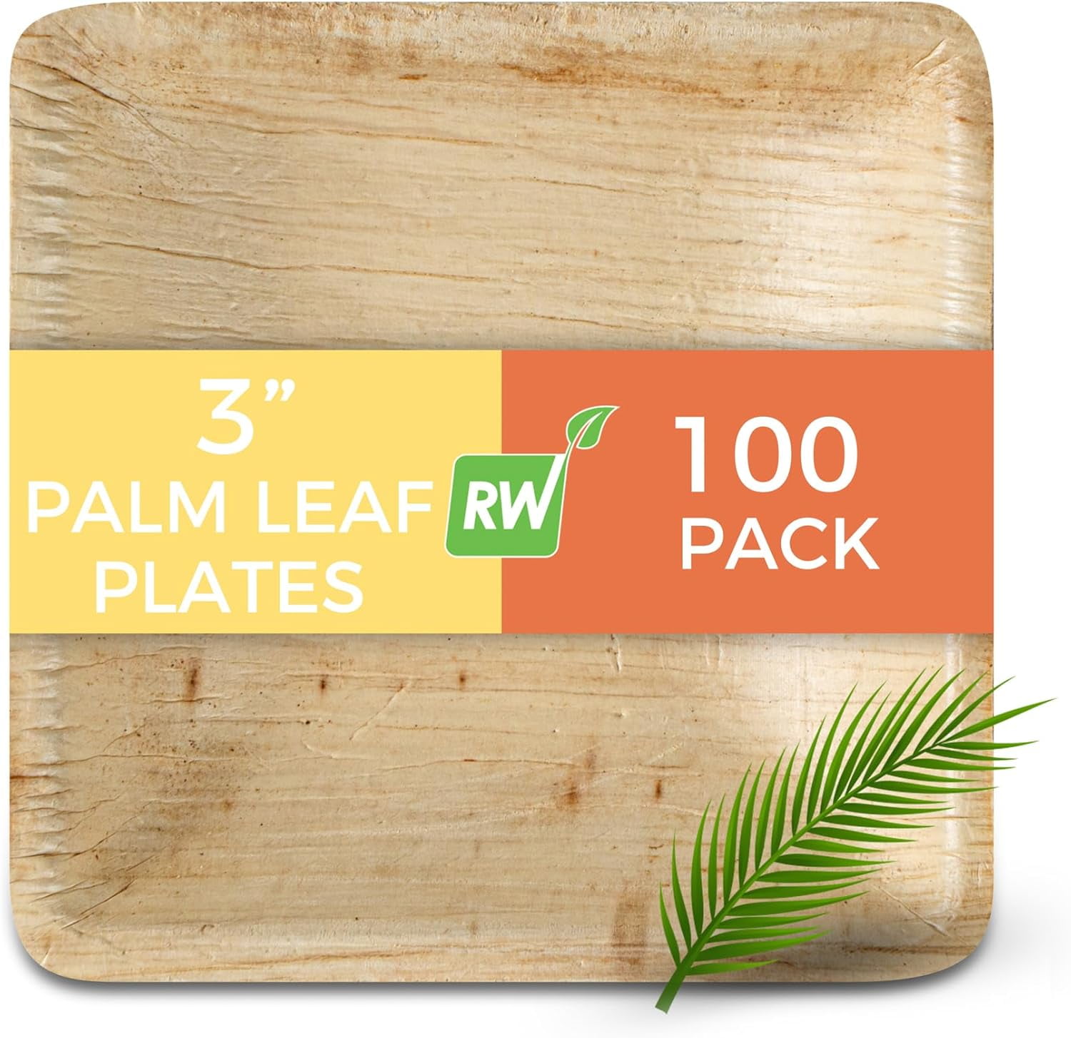 Indo 3 X 3 Inch Palm Leaf Plates 100 Durable Palm Plates - Disposable ...