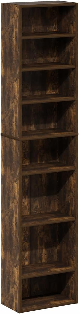 Indo 8-Tier Adjustable Shelves Multimedia Media Storage Tower Rack ...