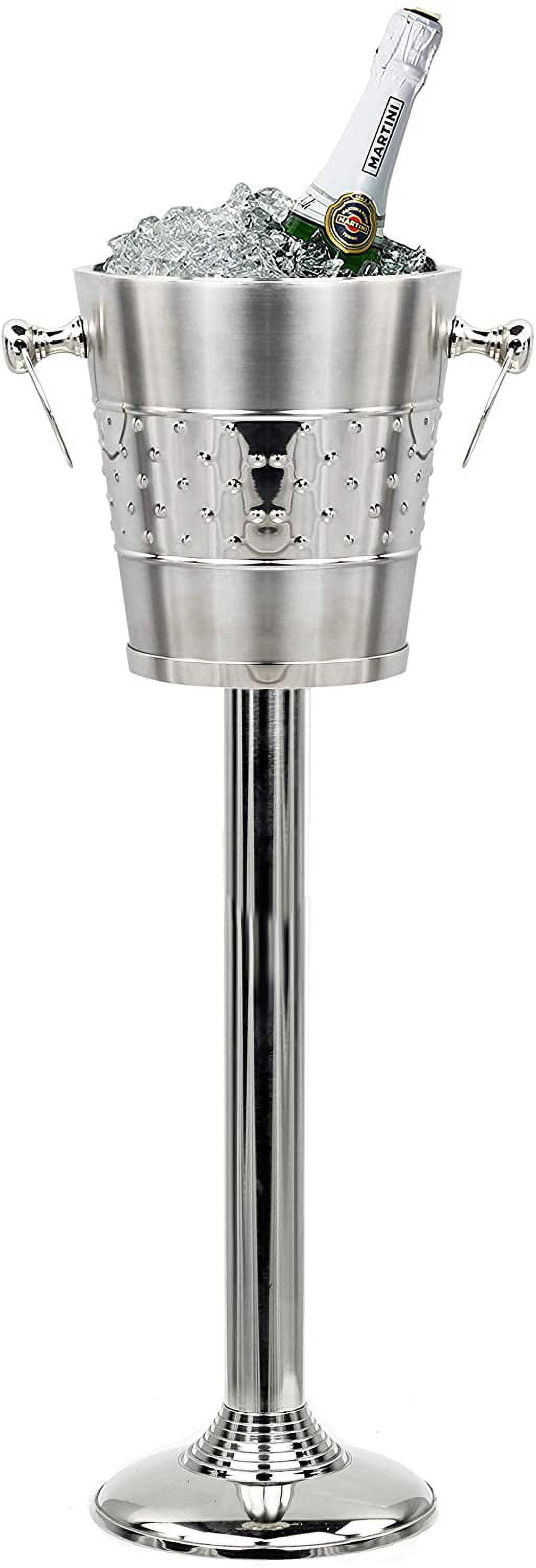 Indo-Persian Brushed Nickel Plated Majestic Wine & Ice Bucket with ...