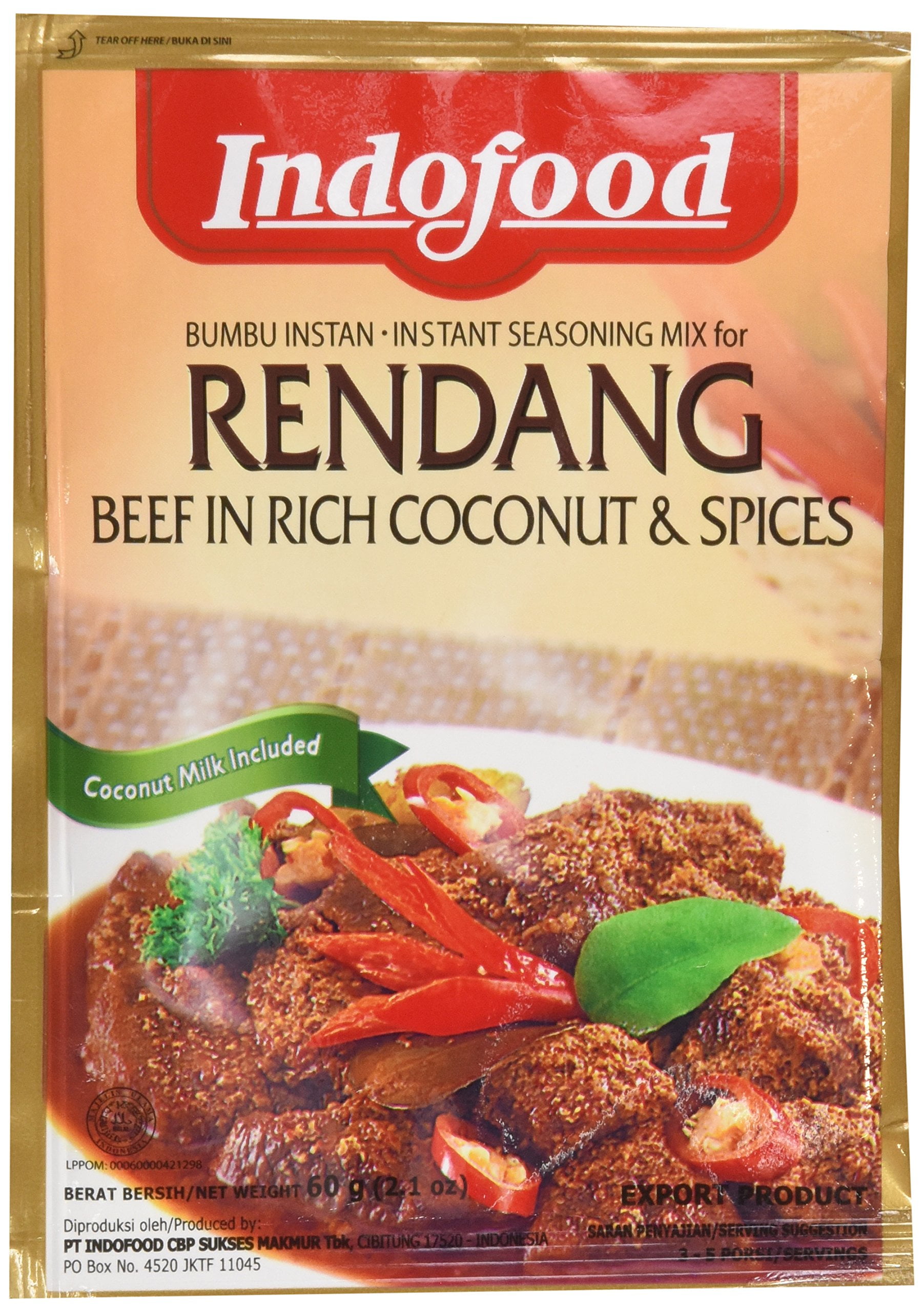Indofood Bumbu Rendang (Beef CCF19 in Chilli and Coconut Mix) - 1.60z ...
