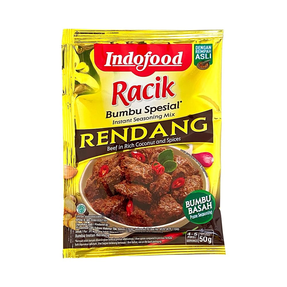 Indofood Rendang - Beef MFF30 in Chili & Coconut Seasoning, 50 Gram ...