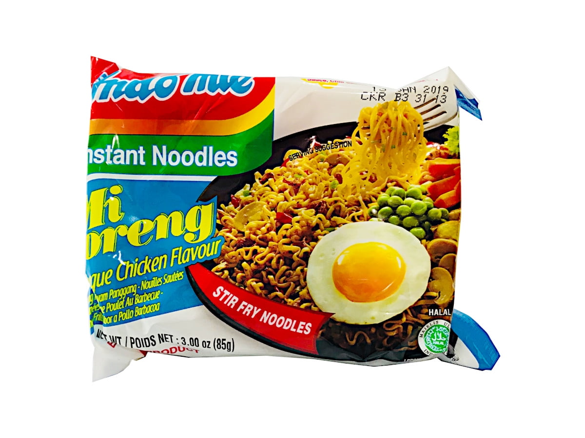 Indomie BBQ Chicken Fried Noodles, 85g, Pack of 15 - Walmart.com