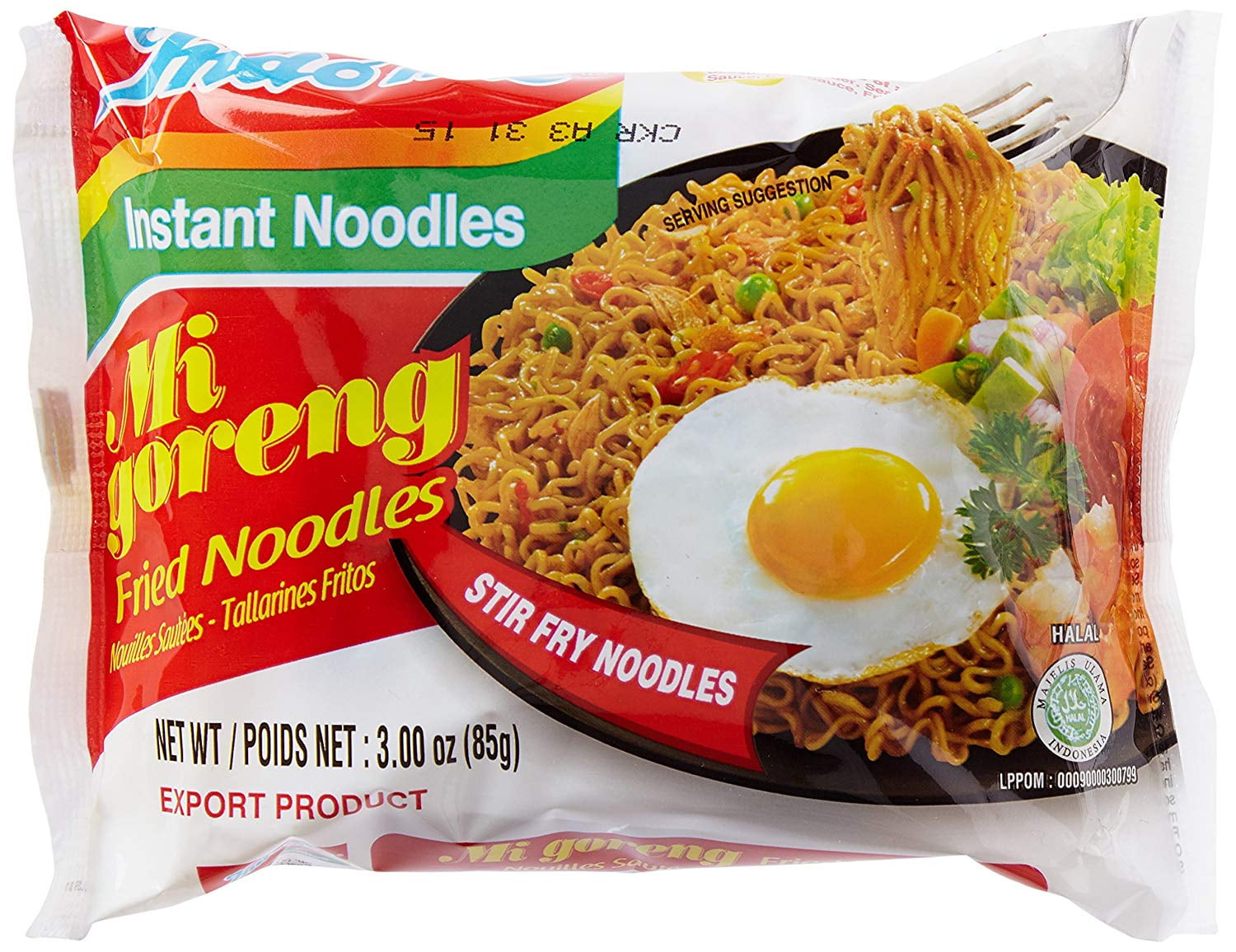 Indomie Mi Goreng Instant Stir Fry Noodles, Halal Certified, Original ...