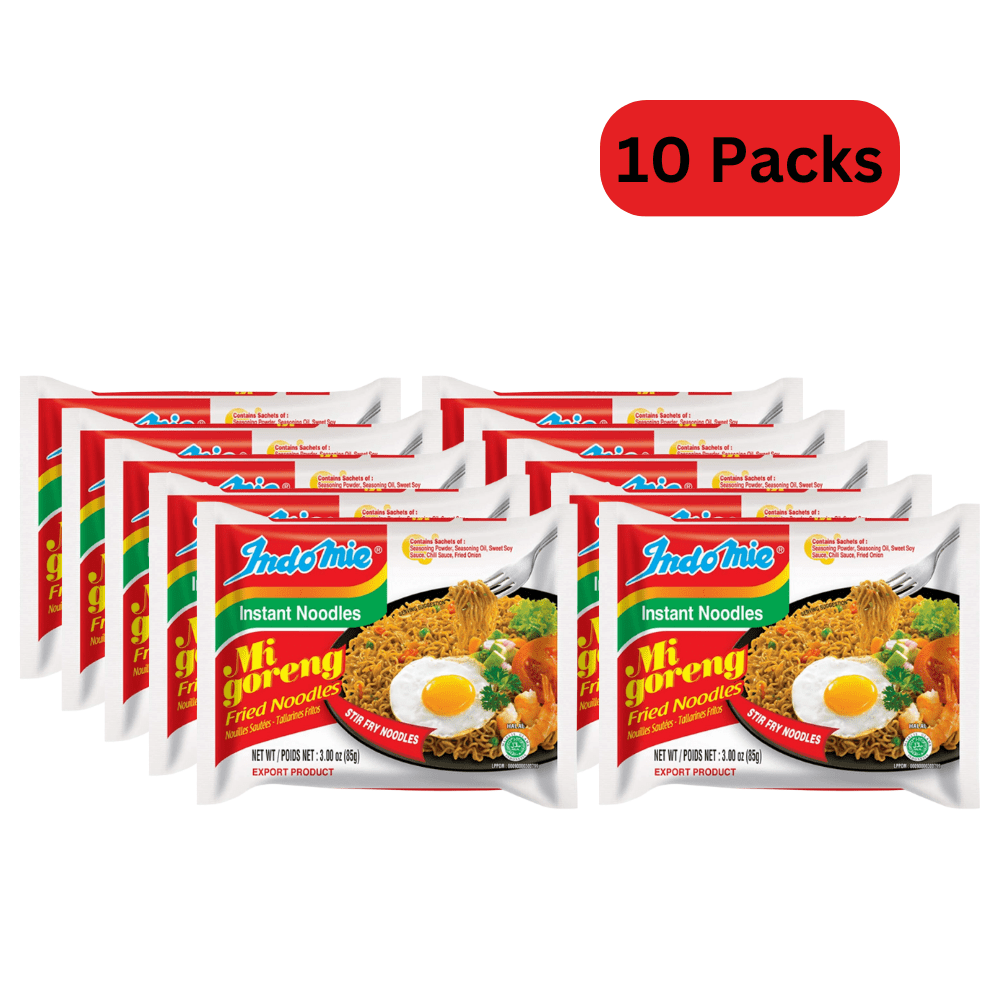 Indomie Mi Goreng Original Flavor Stir Fry Instant Noodles, 10 Packs ...