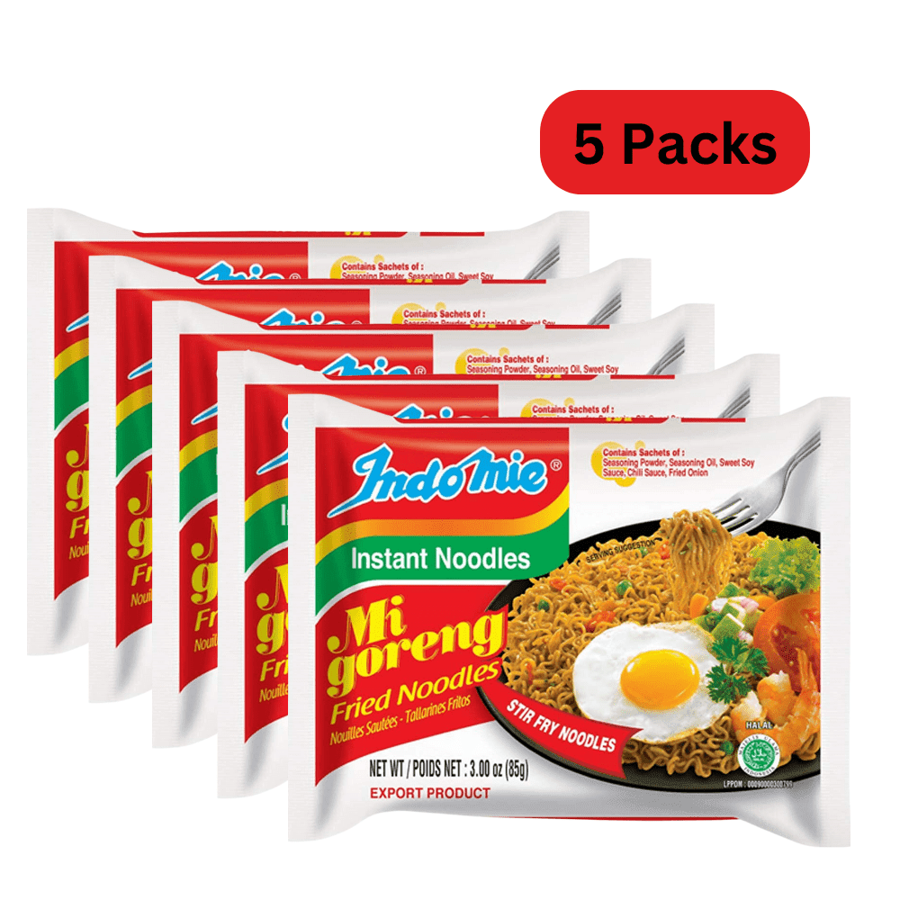 Indomie Mi Goreng Stir Fry Original Flavor Instant Noodles, 5 individually wrapped packs 15 oz ...