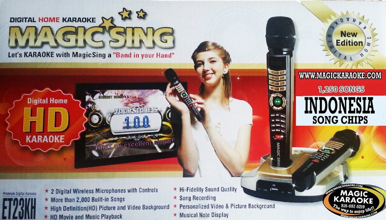 Indonesia Et23Kh Magic Sing Karaoke Mic. 1,250 Indonesia Songs + 2,100 ...