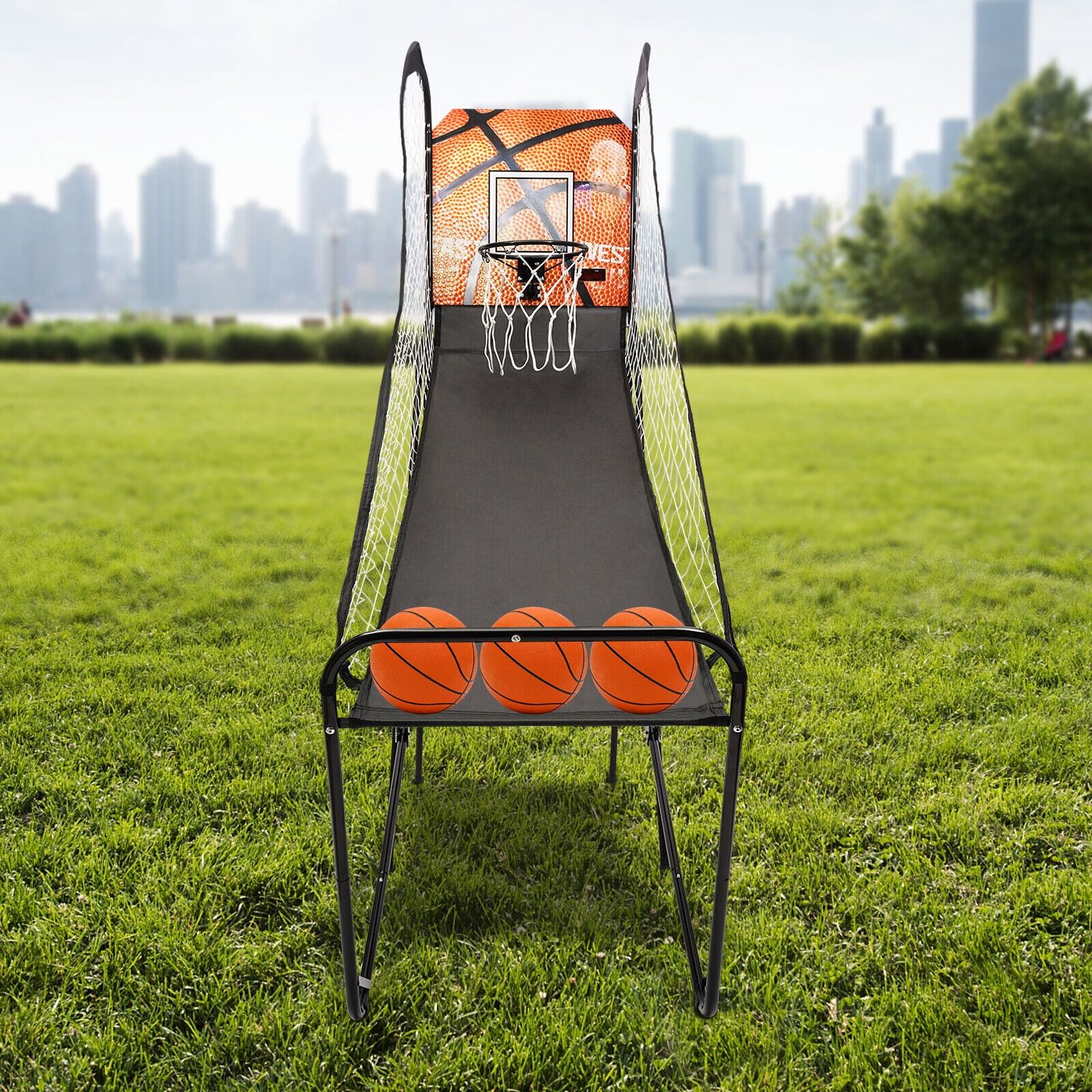 Indoor 1 Player Basketball Arcade Game with LED Electronic Scorer Timer ...