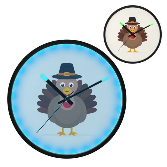 Indoor 12' Voice-Activated Luminous Decoration Wall Clock With LED ...